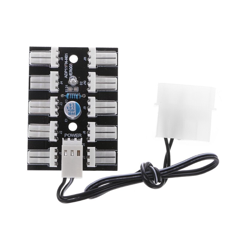 10-Way 3-Pin PWM Fan Hub PC Host CPU Game Water Co... – Vicedeal
