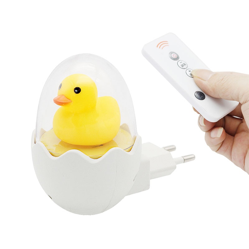 EU Plug Yellow Duck LED Night Light Sensor Control... – Grandado