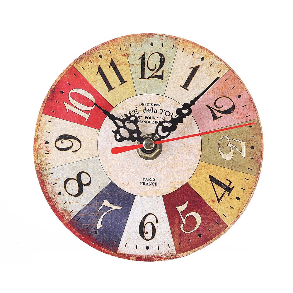 Wooden Wall Clock Modern Vintage Rustic Retro Cloc... – Grandado