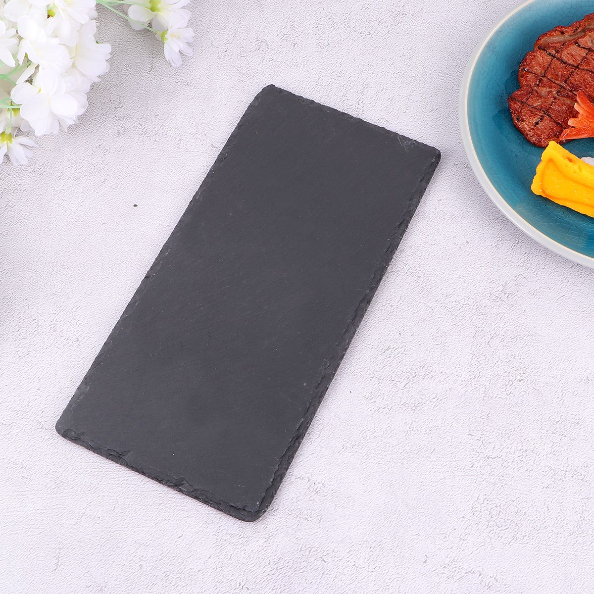1Pc 25x12cm Natural Slate Plate Barbecue Tray Rest... – Grandado
