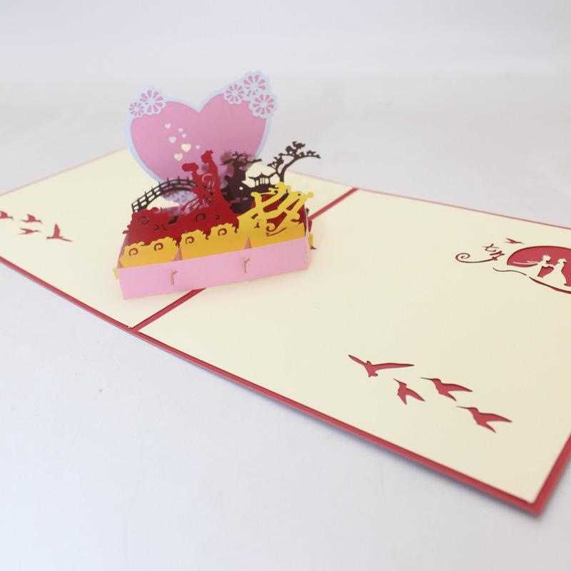 Valentines Day romantic handmade paper-cut three-d... – Vicedeal
