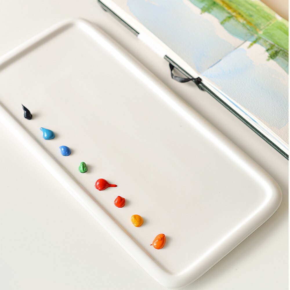 1 Pc Square Ceramics Watercolor Palette water tank... – Vicedeal