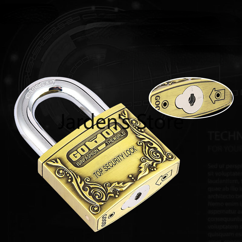Strong Padlock with Key Outdoor Door Locks Classic... – Vicedeal