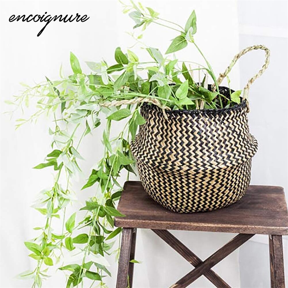 Container Storage Basket Seagrass Wicker Basket Fl... – Grandado