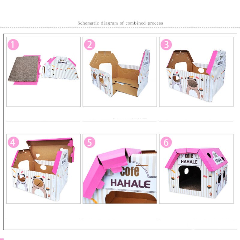 Cat Box Carton Breathable Wood Cat Claw Plate Corr... – Grandado