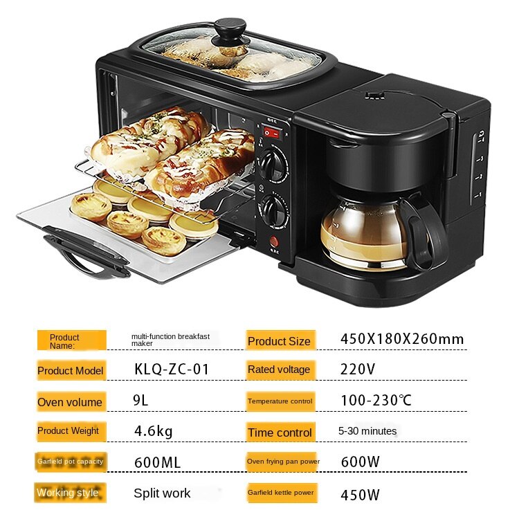 Multifunctionele Triple Ontbijt Machine Direct Ove... – Vicedeal