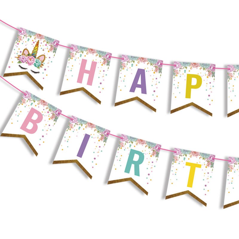 Happy Birthday Paperboard Card Letter Banner Baby ... – Grandado
