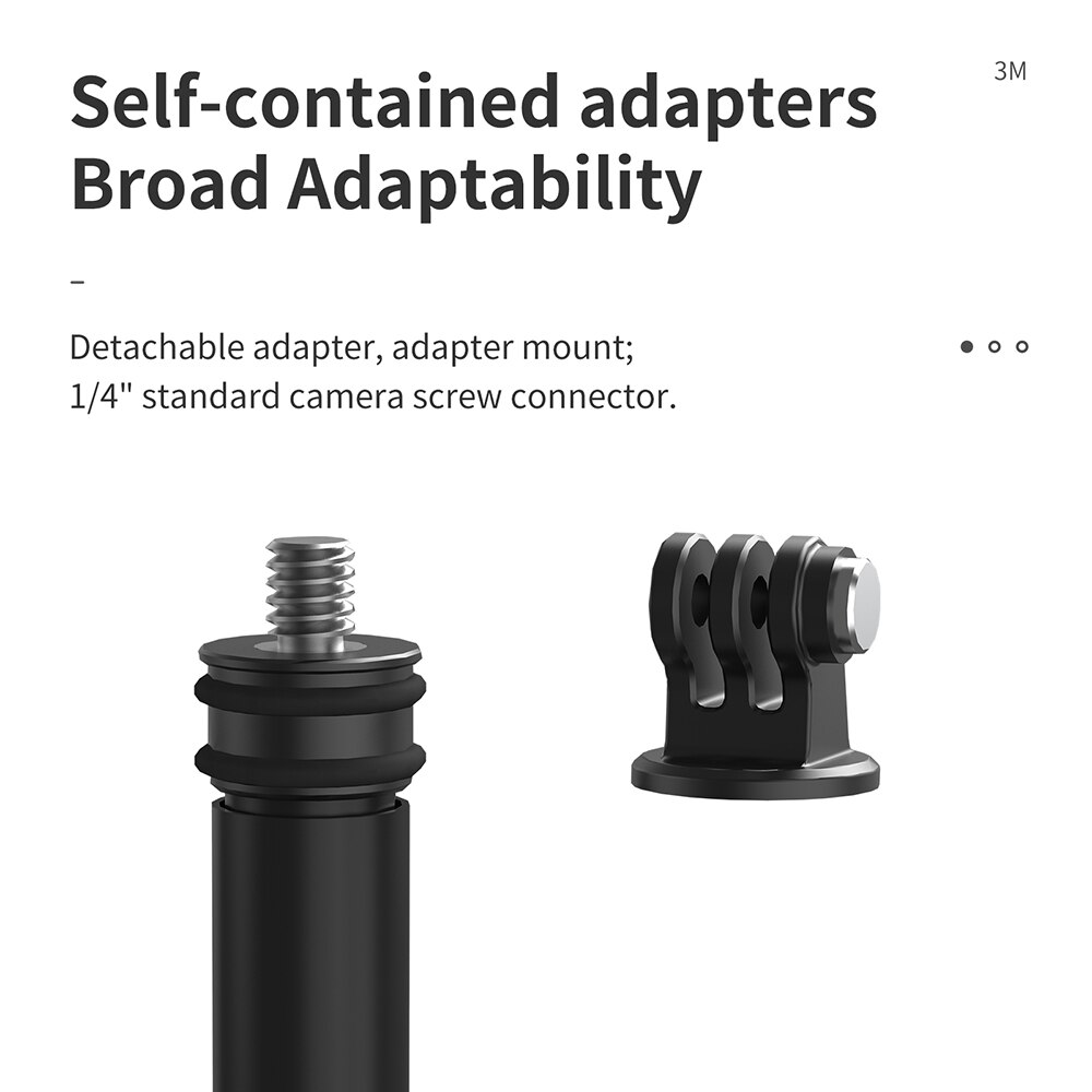 TELESIN 3M Selfie Stick Carbon Fiber Monopod Adjus... – Grandado