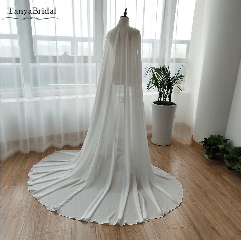 Rode Bruids Elegante Cape gratis grootte Chiffon M... – Grandado