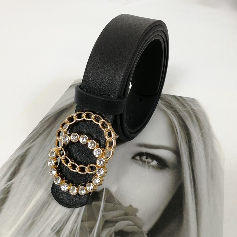 Shiny Rhinestone Riem Dames Jeans Riemen Voor Vrou... – Grandado