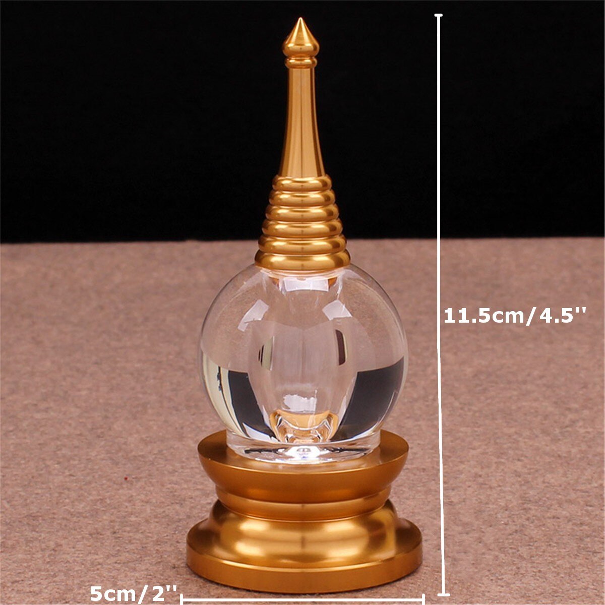 4.5'' Alloy Acrylic Buddha Tibet Tibetan Buddhist Mikky Crystal Stupa ...