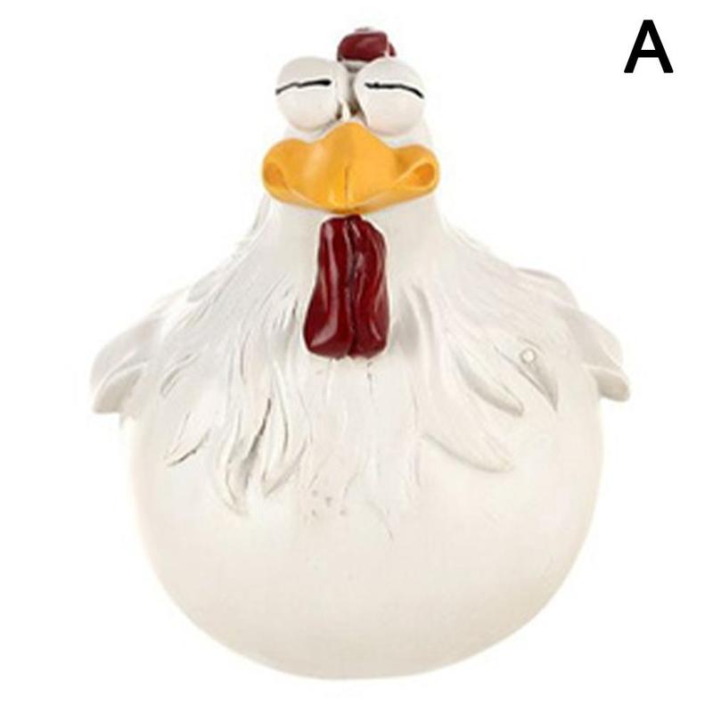 Funny Chicken Fence Decor Statues Garden Farm Yard... – Grandado