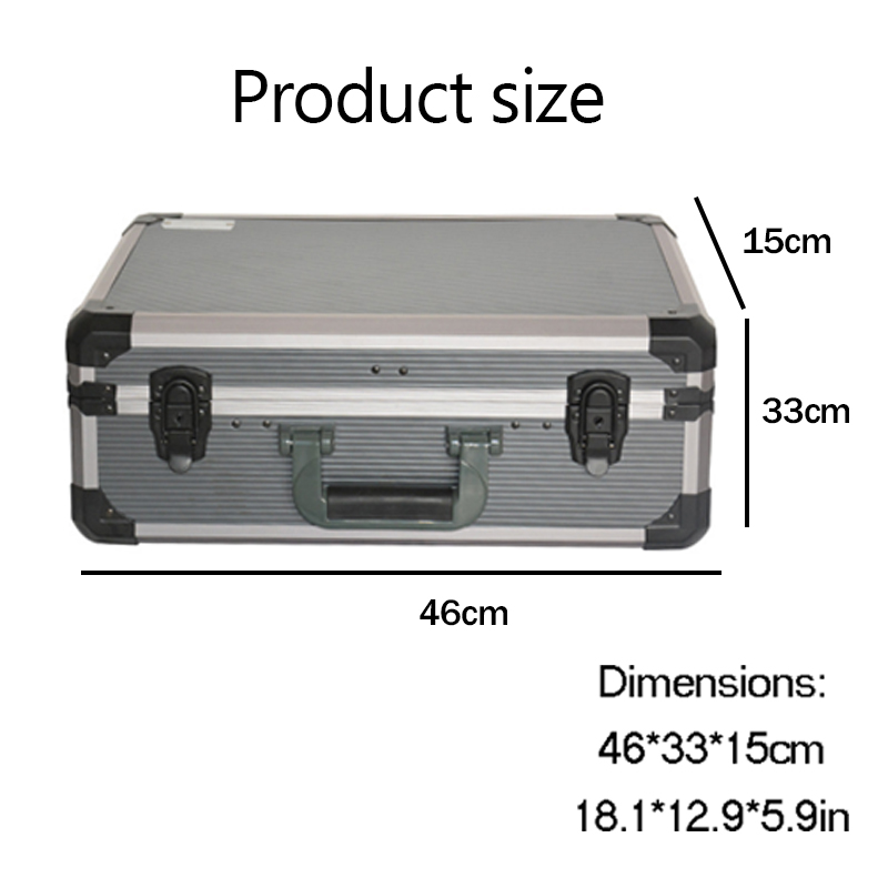 Portable Hard Case Aluminum Tool Box Suitcase 2-la... – Grandado