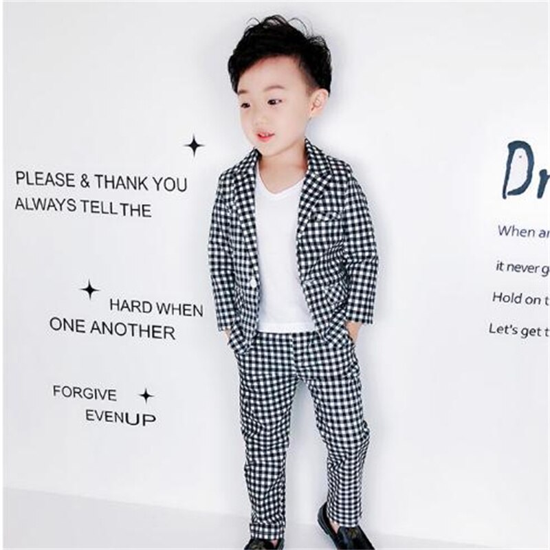 Formal lattice Children clothes baby Boys Suits Bl... – Vicedeal