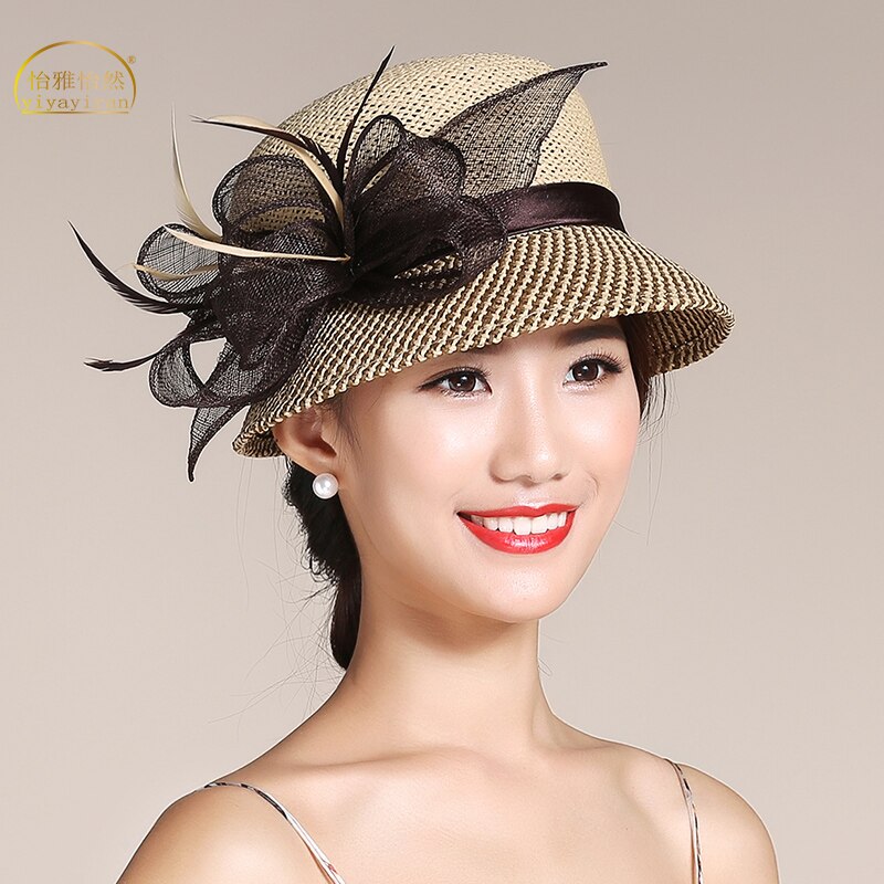 Female Summer Fedoras Hat Girls Flowers Straw Sun ... – Grandado