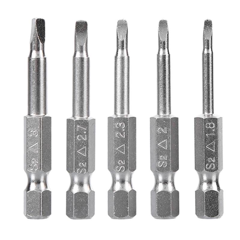 5pcs S2 Alloy Steel Triangular Screw Bits Magnetic... – Vicedeal