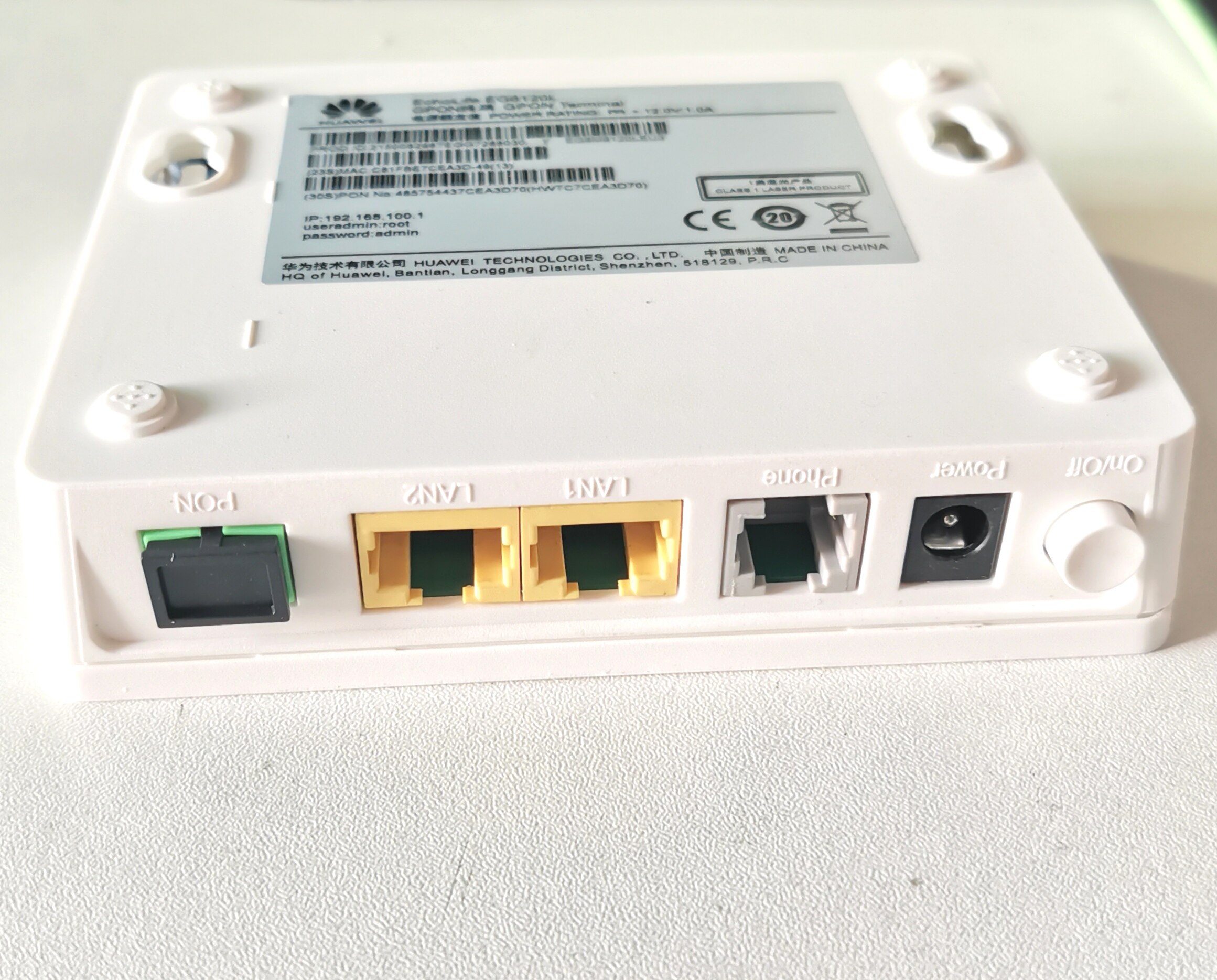 100% Hw EG8120L 1GE 1FE + 1 Poort Ftth Gpon Onu Fi... – Grandado