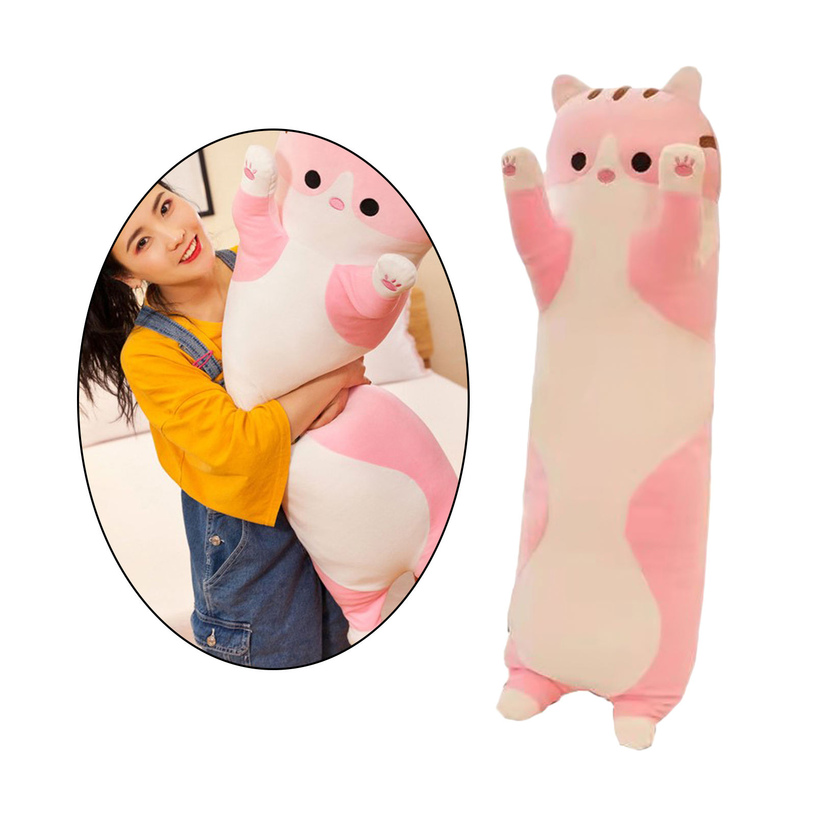 Chubby Cat Pillow Plush Toy Huggable Cute Cotton S... – Grandado