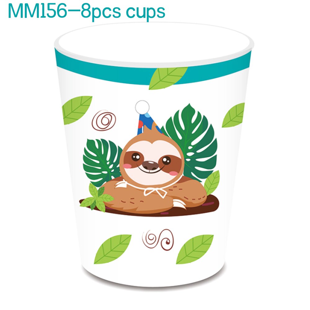 25pcs Cartoon Animals Sloth Jungle Party BIRTHDAY ... – Grandado