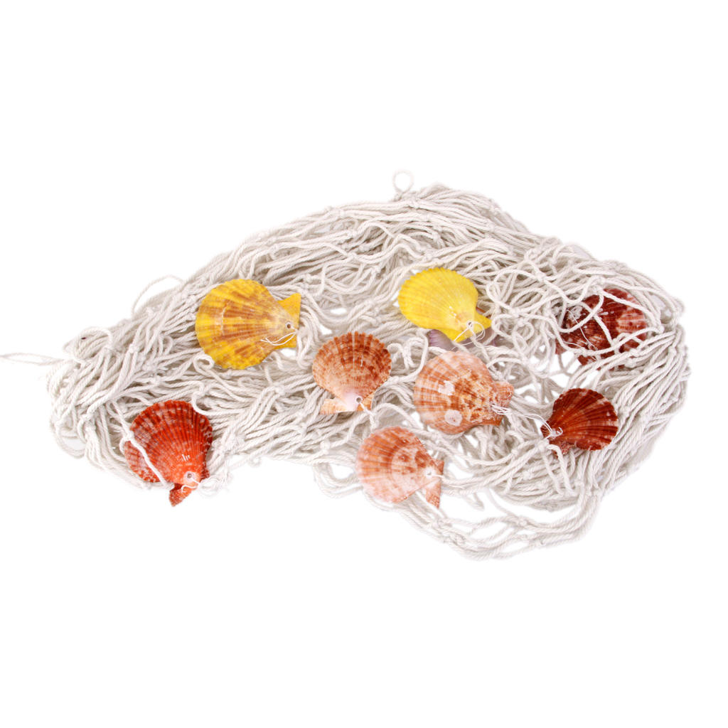Fishing Net W/Shells Nautical Anchor Wall Beach De... – Vicedeal