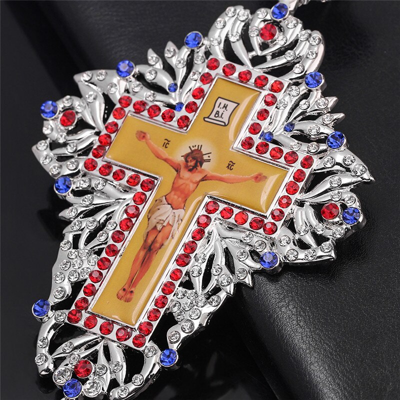 Orthodox Icon Jesus Cristo Cross Big Necklace Reli... – Grandado