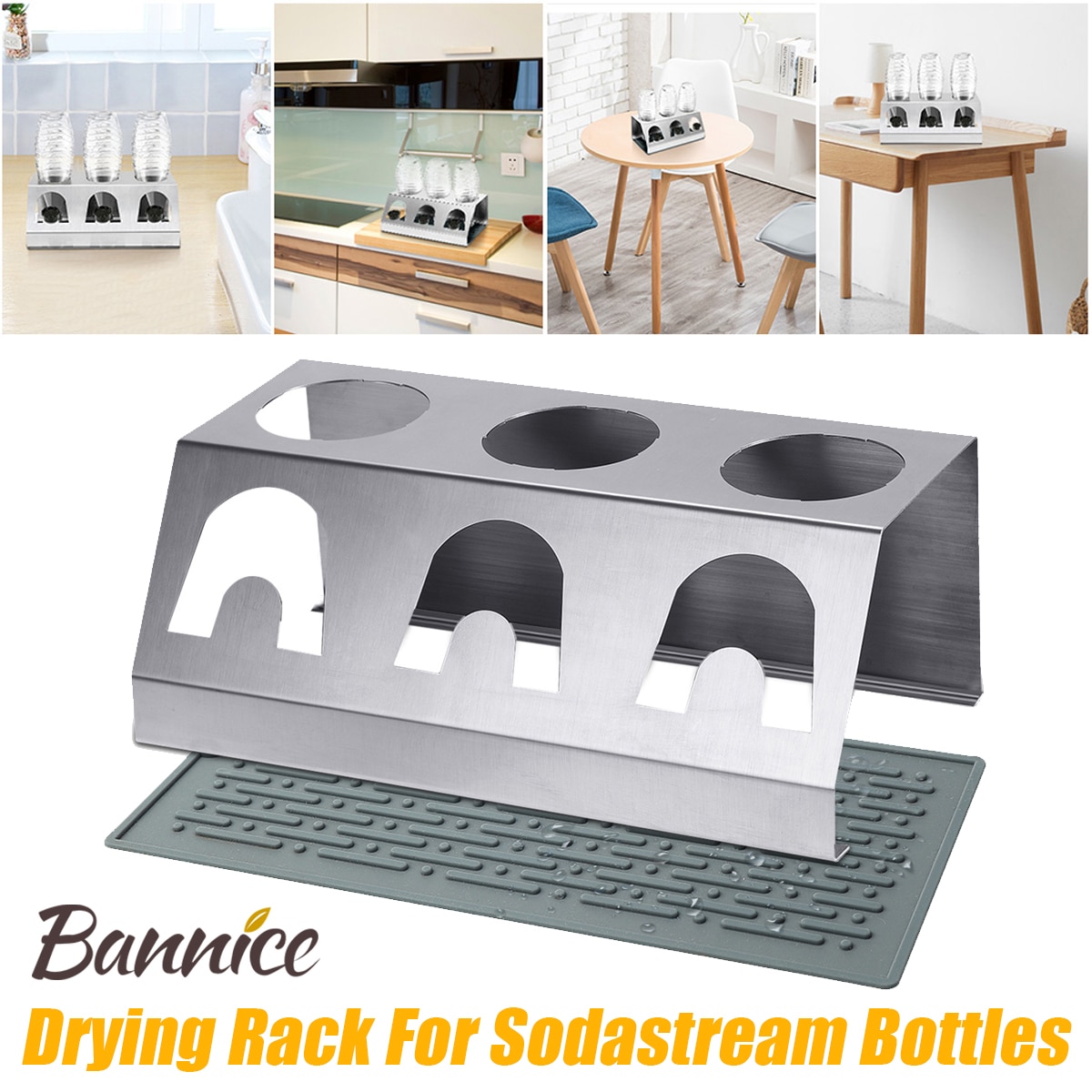 3 Holes Stainless Steel Bottle Holder Cup Holder D... – Vicedeal