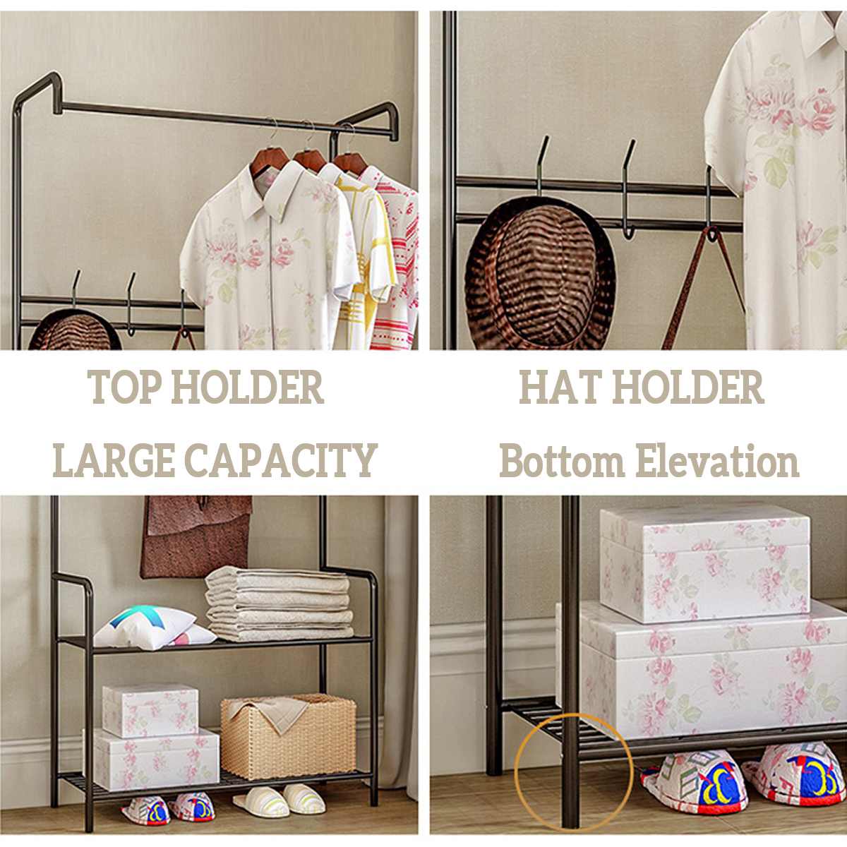 Coat Rack Landing Clothing Holder Hanger Floor Sta... – Vicedeal