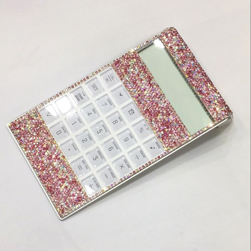 8 Digits Crystal Office Calculator with Calendar T... – Grandado