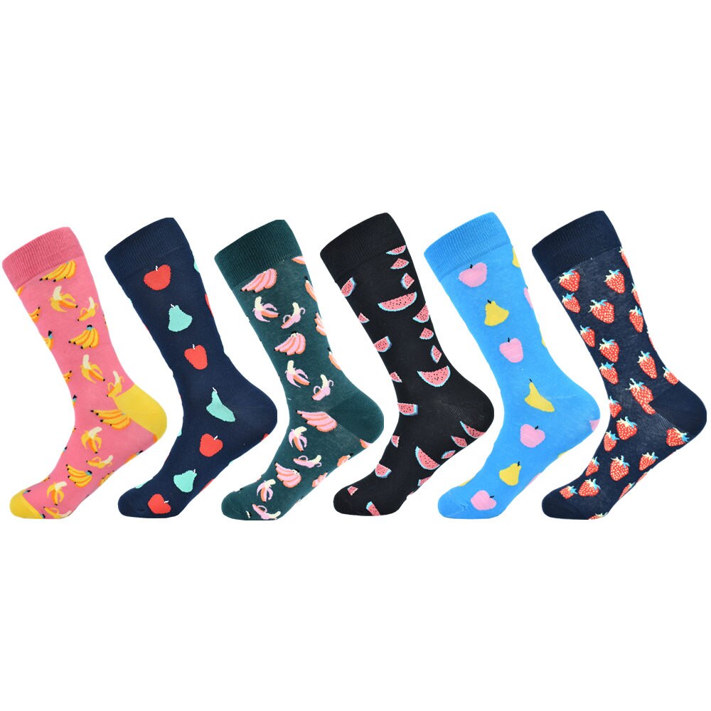 men socks 6 pairs of boxes colorful combed cotton ... – Grandado