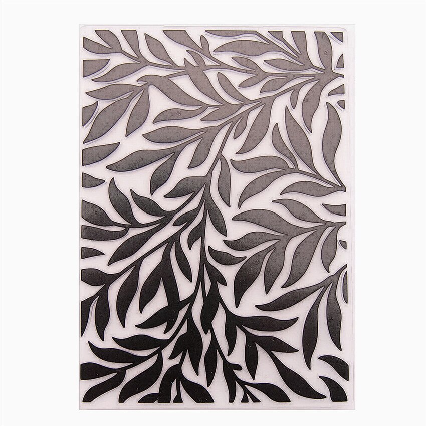 10.5x14.8cm Black leaf Embossing folders Plastic b... – Grandado