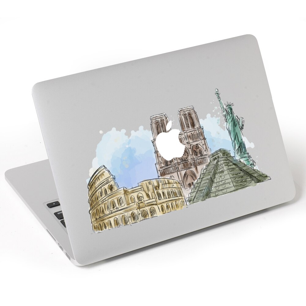 Landmark building Vinyl Decal Laptop Sticker for m... – Grandado