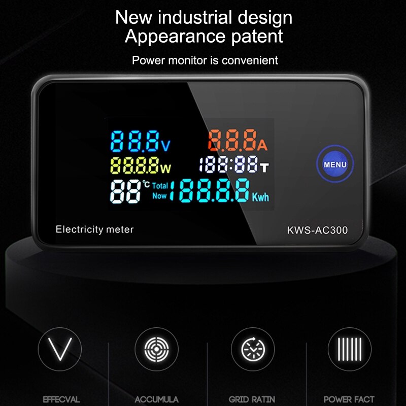 AC 50-300V 0-100A Power Energy Meter Voltmeter Amm... – Vicedeal