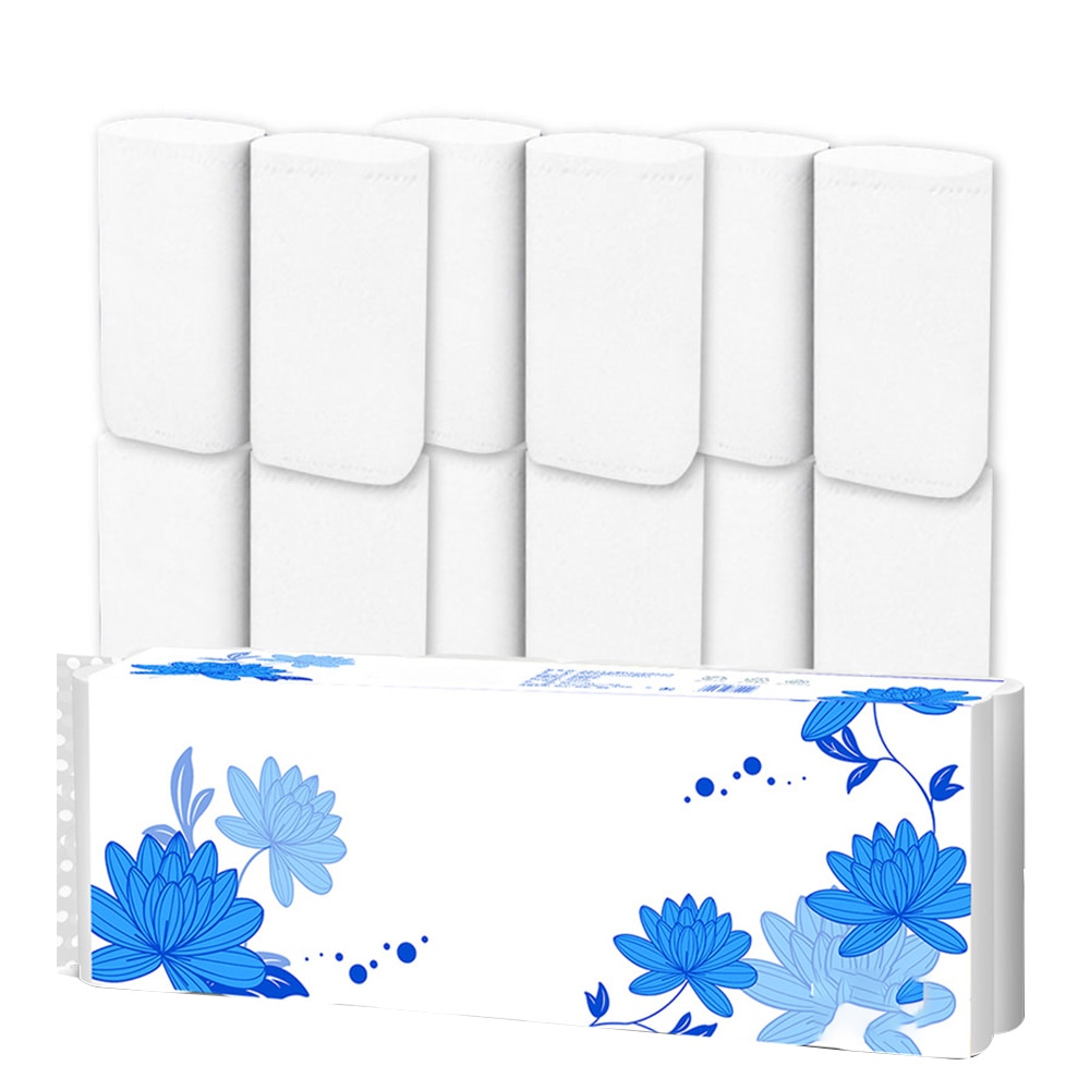 12 Rolls 4 Lagen Huidvriendelijke Toiletpapier Toi... – Vicedeal