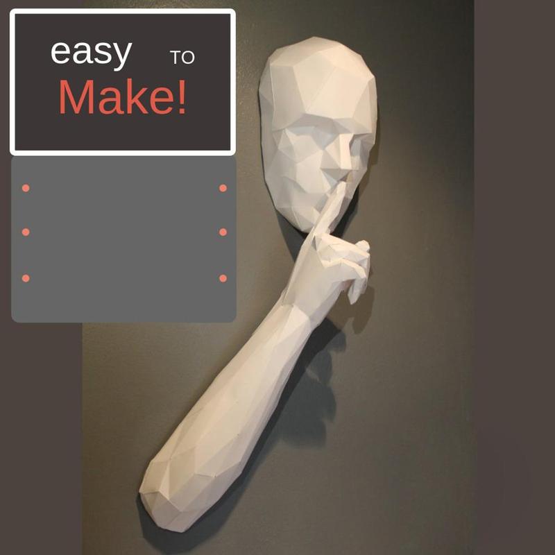 3D Paper Model of The Silent Person Paper craft Ho... – Grandado