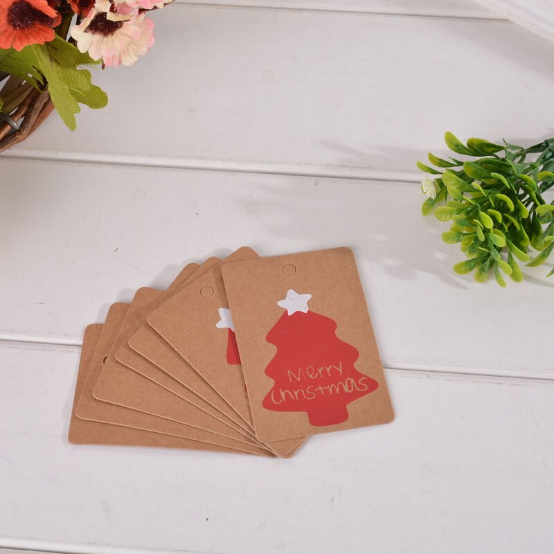 50Pcs Merry Christmas Kraft Paperboard Hang Tag Ca... – Grandado