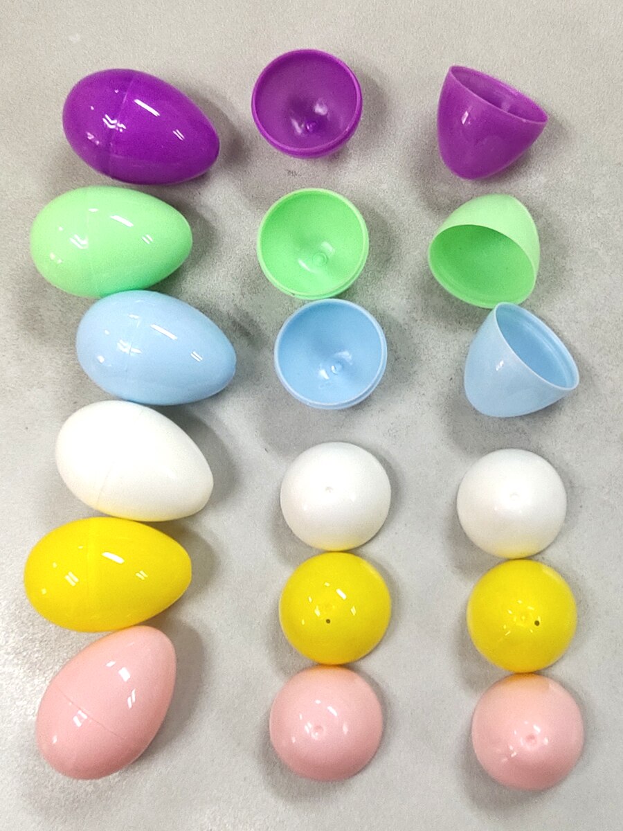 Pastels color plastic egg Easter Egg for 4.8x3.2cm... – Vicedeal