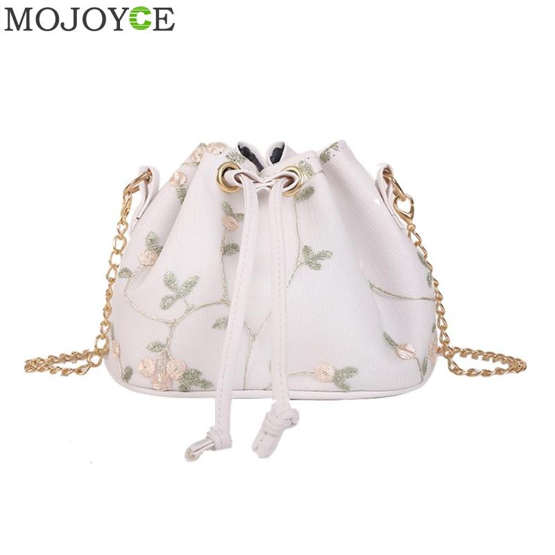 Spetsblommatryck bucketväskor mini axelväskor med ... – Vicedeal