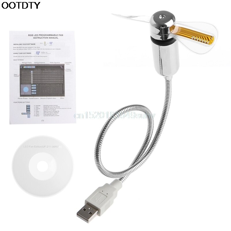 DIY Flexible Gooseneck Aprogrammable Fans USB LED ... – Grandado