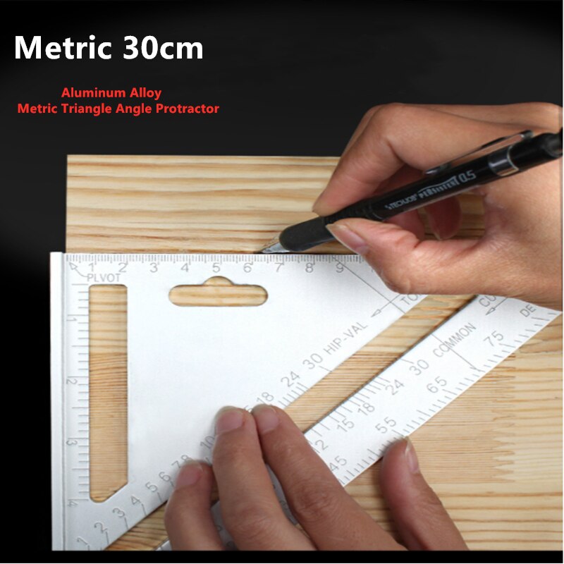 3 Size 18cm/30cm/7inch Metric Triangle Angle Protr... – Grandado