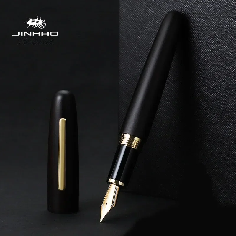JINHAO 9056 Wood Fountain Pen Classic Golden M Nib... – Grandado