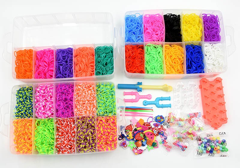 Box Packed ! Loom Bands Kid DIY Set Bracelet Silic... – Grandado
