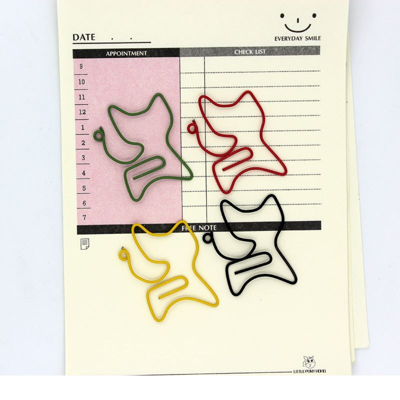 12PC/set candy color cat shape Paper Clips Cute Ka... – Vicedeal