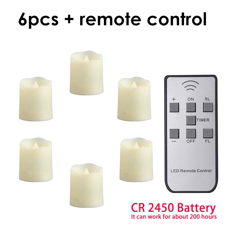 LED Tea Candle Flameless Flicker Remote Year Candl... – Grandado