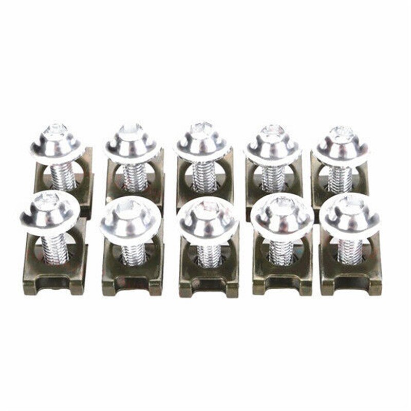 Silver 6mm Fairing Bolt Kit Screw Spire Speed Fast... – Vicedeal