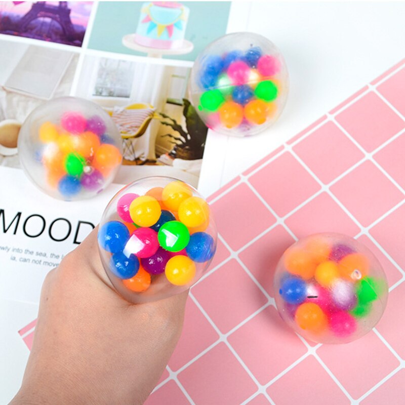 1/3pcs Clear Stress Balls Colorful Ball Autism Moo... – Grandado