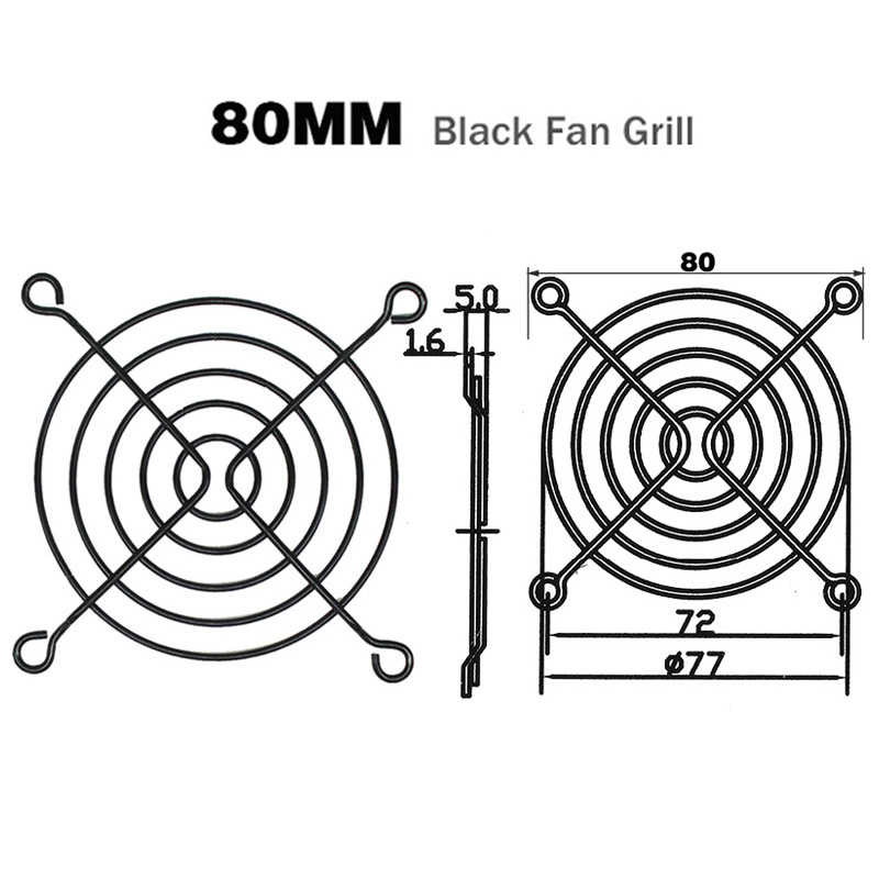 10 Pieces 80mm Fan Grills 80x80mm Metal Protector ... – Vicedeal