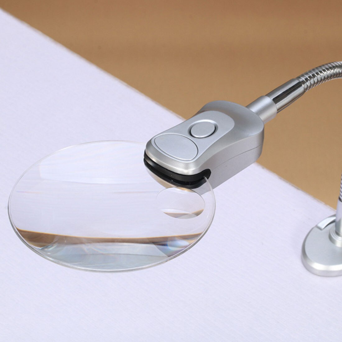 Clip-on Desk Table Magnifying Glass 90mm With 2 LE... – Vicedeal