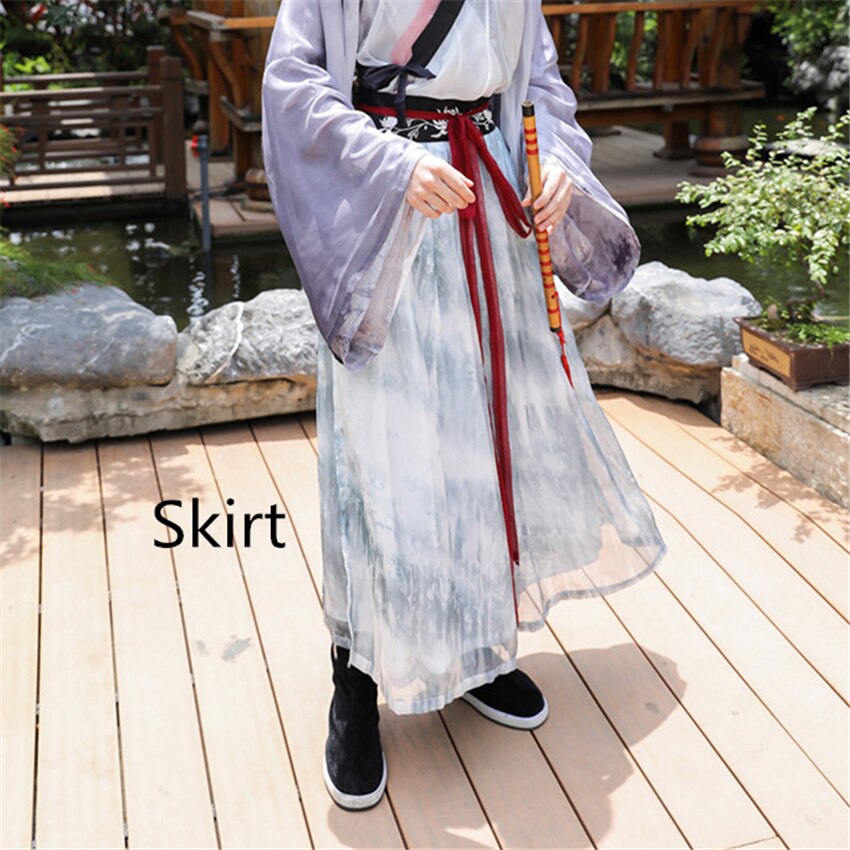 Chinese Style Ancient Ink Print Men Hanfu Dress Ta... – Grandado