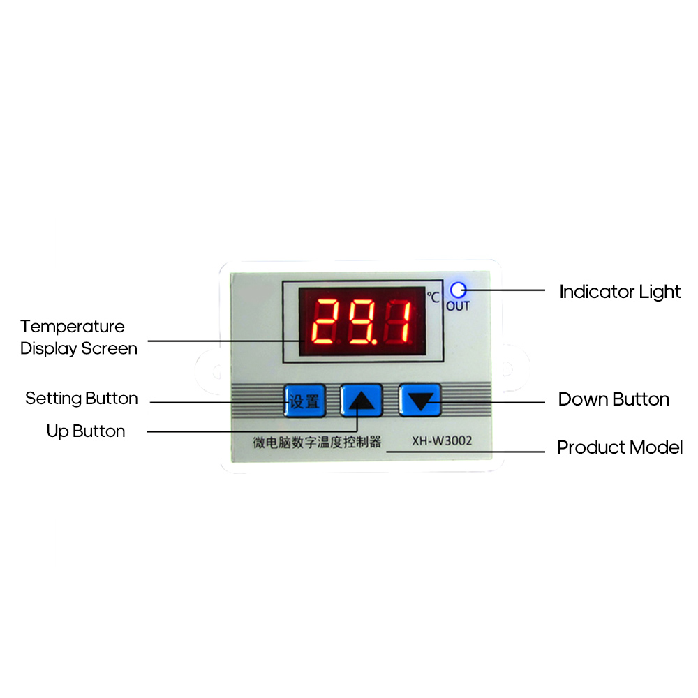 Intelligent Led Digital Microcomputer Temperature ... – Vicedeal