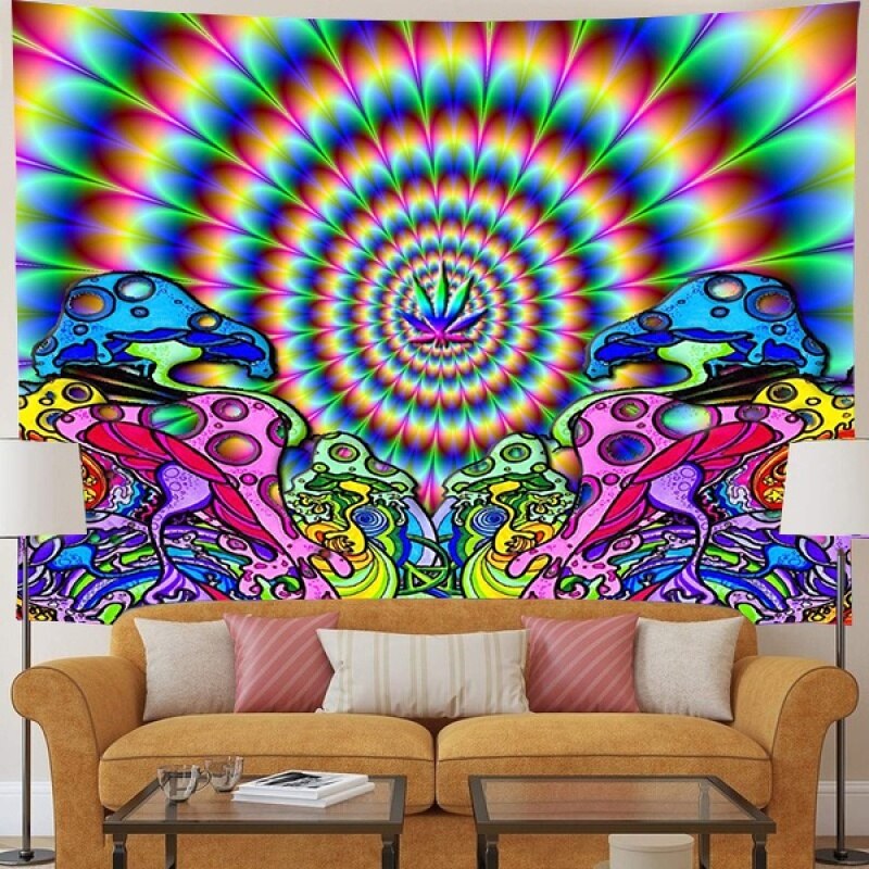 Fairytale Forest Mushroom Tapestry Wall Hanging Ar... – Vicedeal